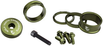 Wolf Tooth BlingKit: Headset Spacer Kit 3, 5,10, 15mm, Olive – Alaska ...